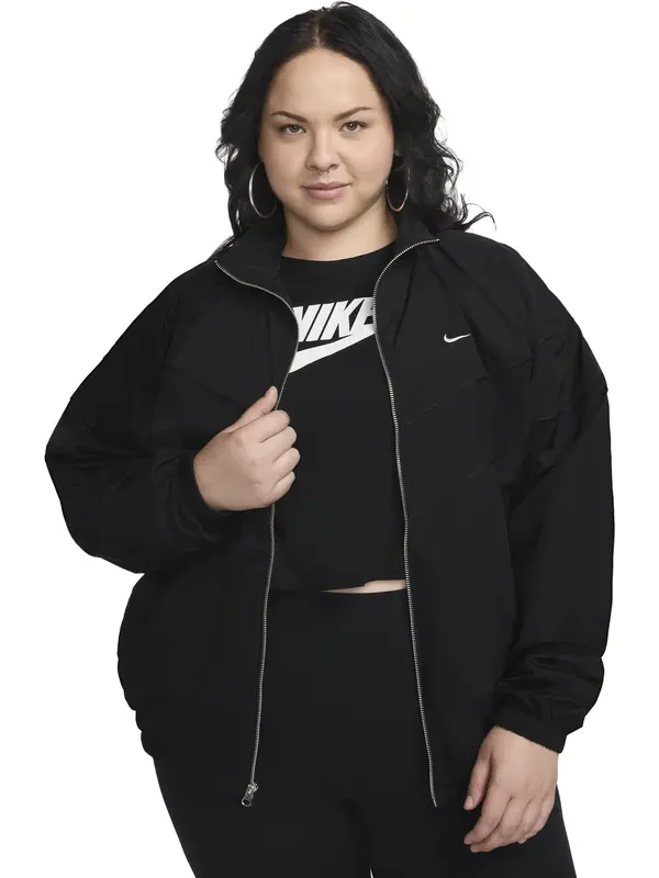 Nike Windrunner Loose Uv Woven Full-zip Jacket - Black