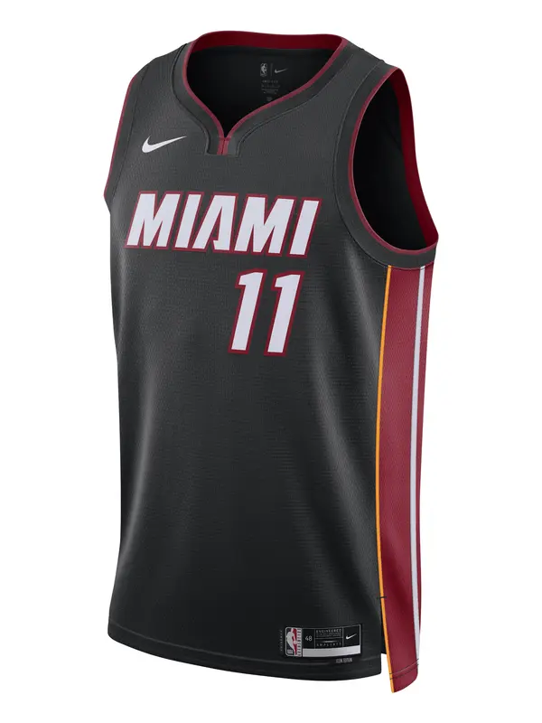 Nike Miami Heat Icon Edition Dri-fit Nba Swingman Jersey - Black