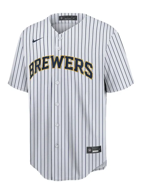 Nike Mlb Milwaukee Brewers Replica Baseball Jersey - White