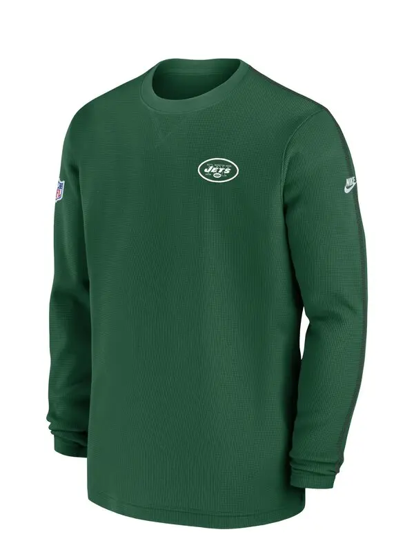 Nike New York Jets Sideline Logo Coach Nfl Long-sleeve Top - Green