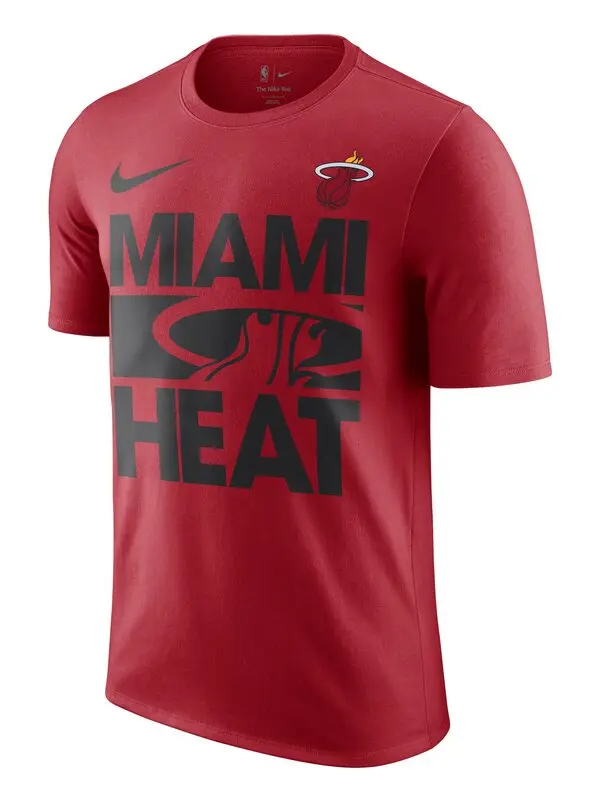 Nike Miami Heat Courtside Nba T-shirt - Red