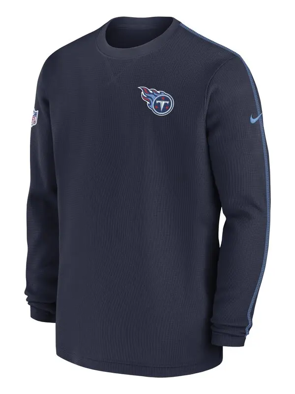 Nike Tennessee Titans Sideline Coach Menâs Nfl Long-sleeve Top - Blue