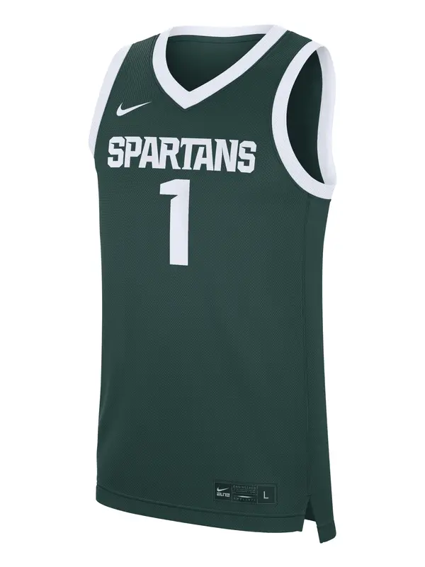 Nike Michigan State Spartans Replica College Basketball Jersey - Green