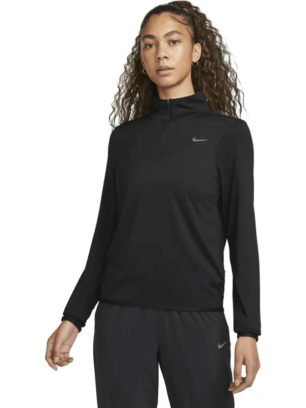 Nike Swift Element Uv Protection 1/4-zip Running Top - Black
