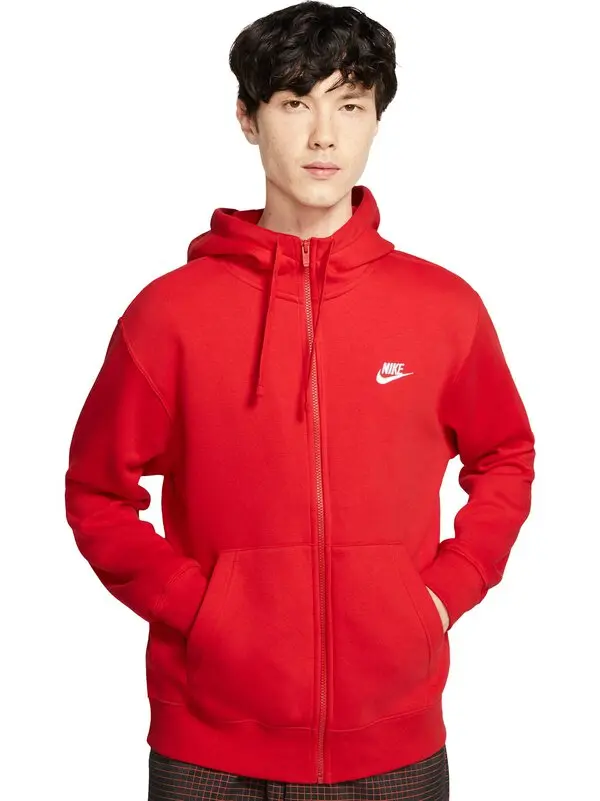 Nike Sportswear Club Fleece Full-zip Hoodie - Red