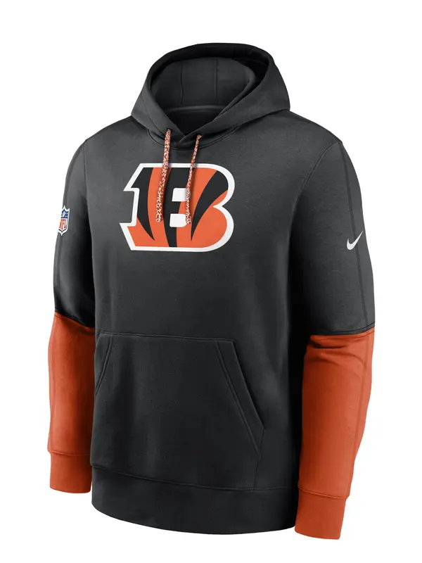 Nike Cincinnati Bengals Sideline Team Issue Club Nfl Pullover Hoodie - Black