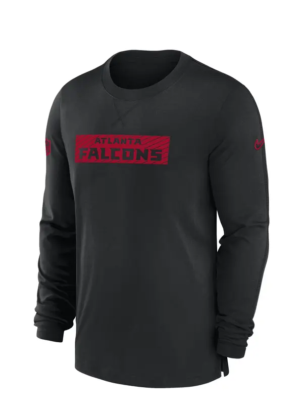 Nike Atlanta Falcons Sideline Player Team Issue Dri-fit Long-sleeve Top - Black