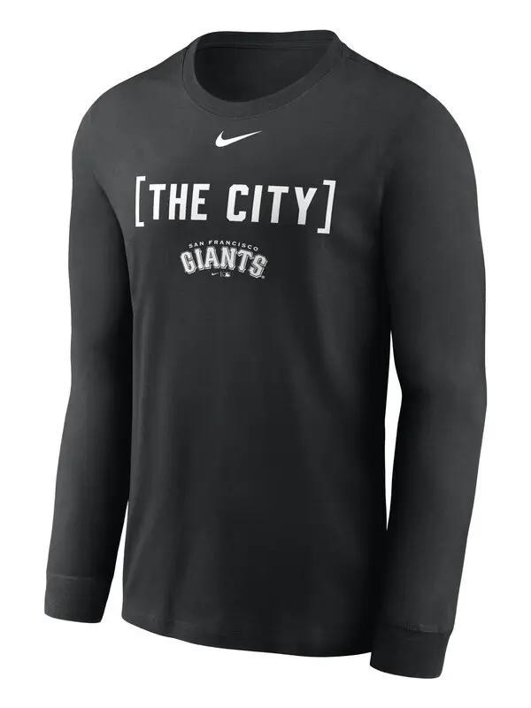 Nike San Francisco Giants Fashion Mlb Long-sleeve T-shirt - Black