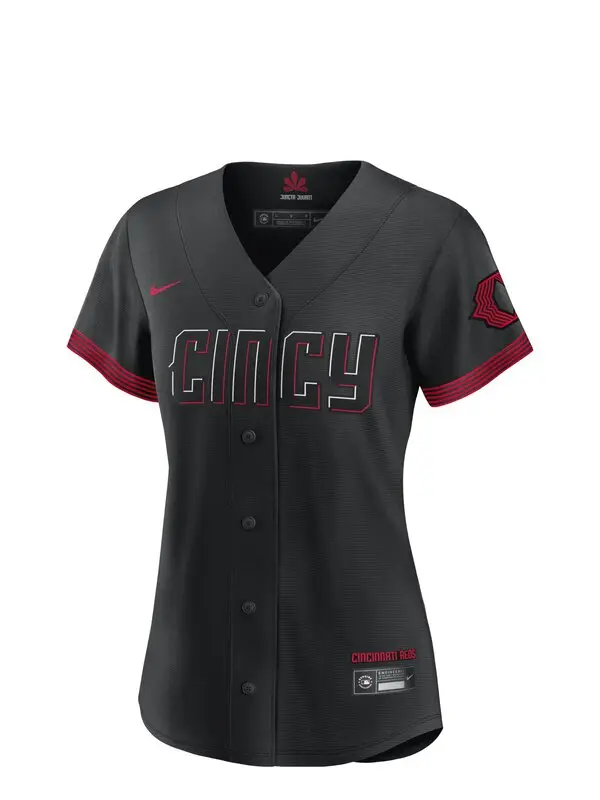Nike Mlb Cincinnati Reds City Connect Replica Baseball Jersey - Black