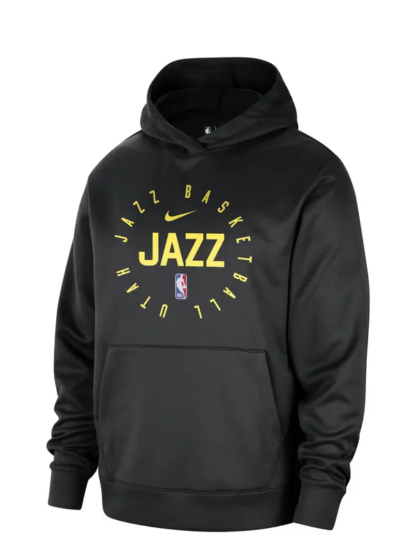 Nike Utah Jazz Spotlight Dri-fit Nba Pullover Hoodie - Black