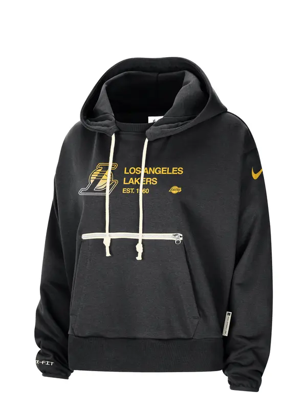 Nike Los Angeles Lakers Standard Issue Dri-fit Nba Pullover Hoodie - Black