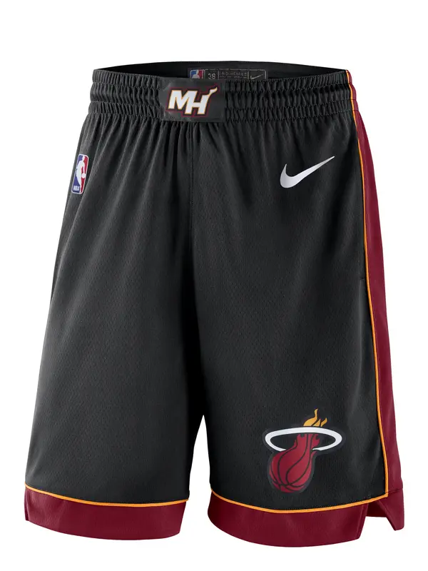 Nike Miami Heat Icon Edition Nba Swingman Shorts - Black