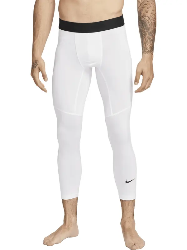 Nike Pro Dri-fit 3/4-length Fitness Tights - White