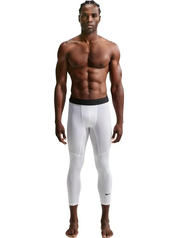 Nike Pro Dri-fit 3/4-length Fitness Tights - White