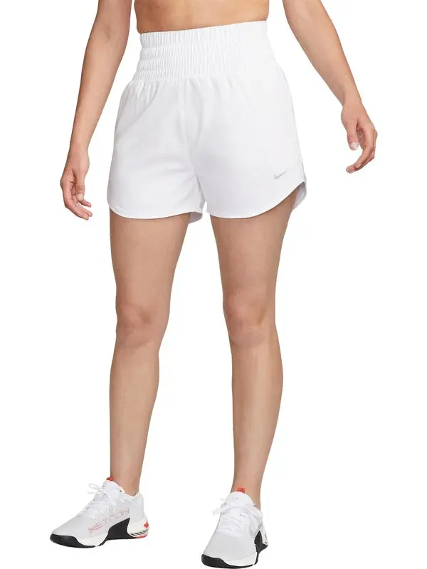 Nike One Dri-fit Ultra High-waisted 3" Brief-lined Shorts - White