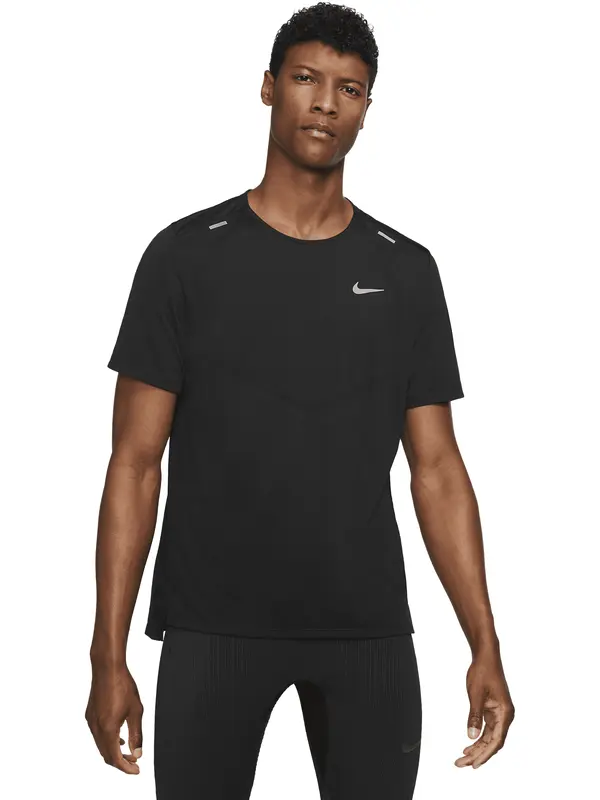 Nike Rise 365 Dri-fit Short-sleeve Running Top - Black
