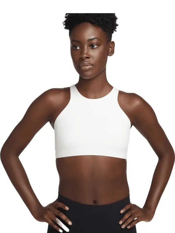 Nike One Medium-support Lightly Lined Sports Bra - White