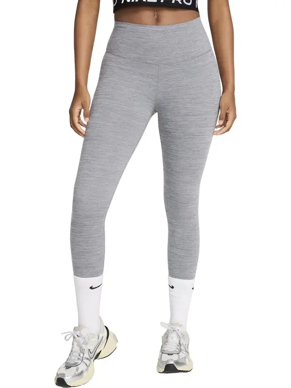 Nike One High-waisted Crop Leggings - Grey