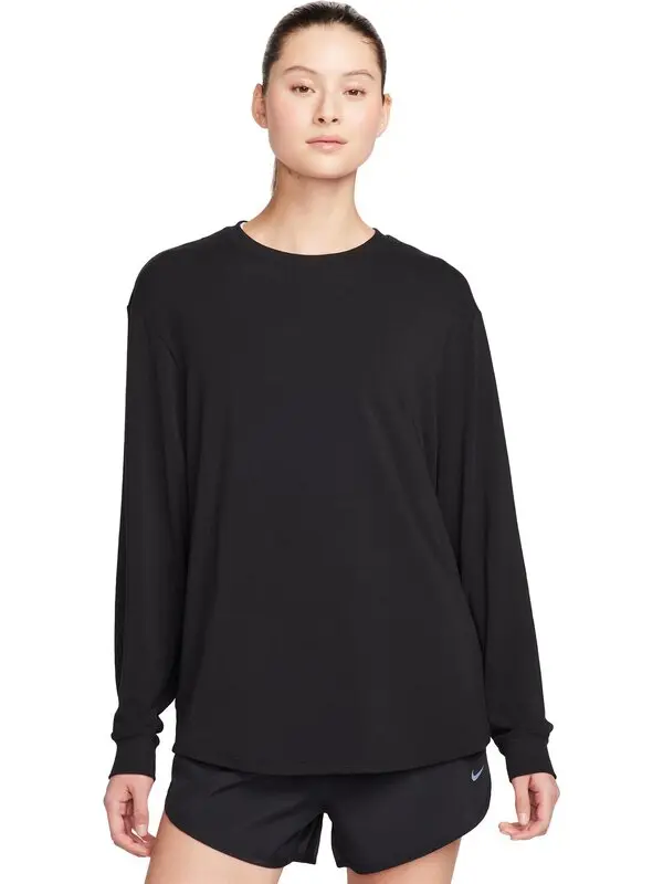 Nike One Relaxed Dri-fit Long-sleeve Top - Black