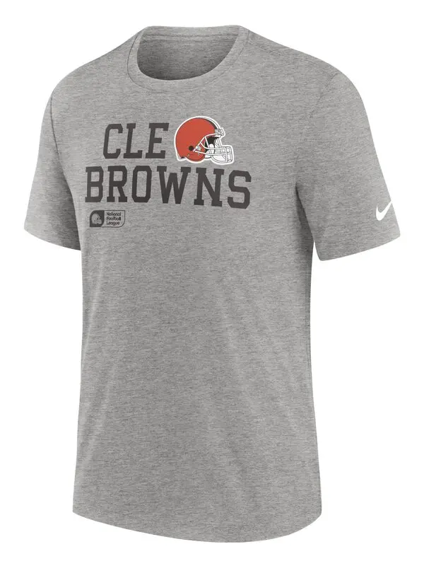 Nike Cleveland Browns Overlap Lockup Nfl T-shirt - Grey