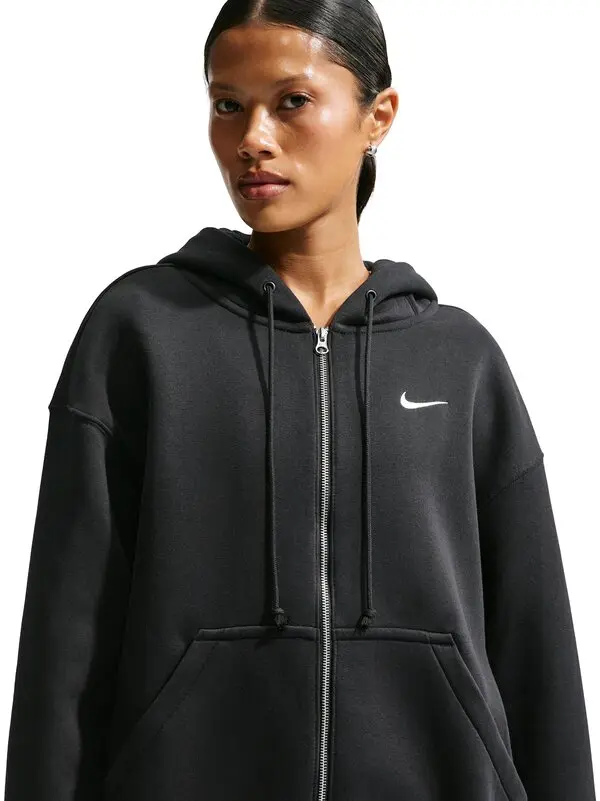 Nike Sportswear Phoenix Fleece Oversized Full-zip Hoodie - Black