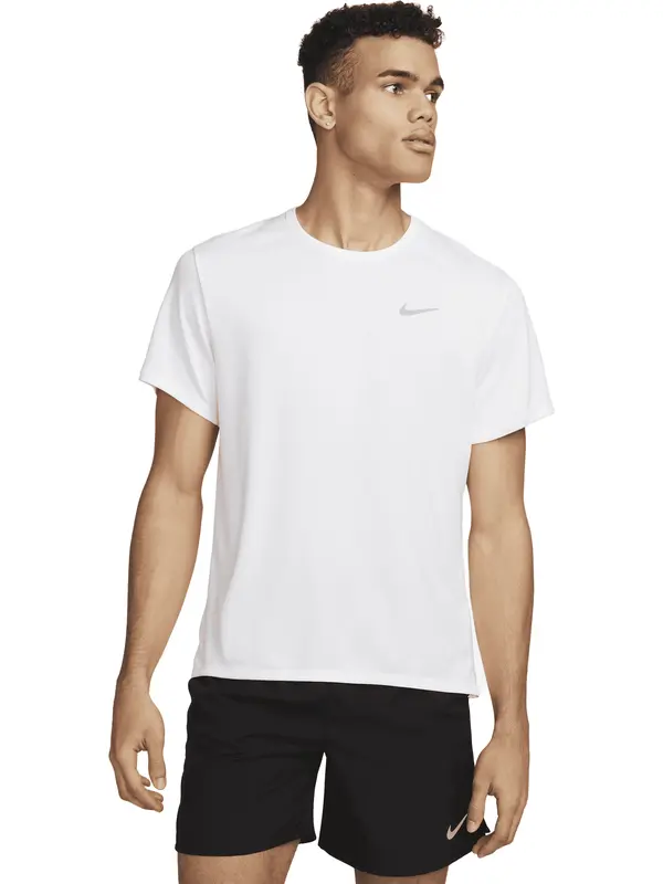 Nike Dri-fit Uv Short-sleeve Running Top - White