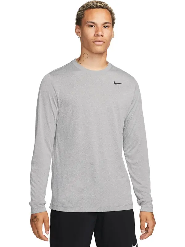 Nike Dri-fit Legend Long-sleeve Fitness Top - Grey