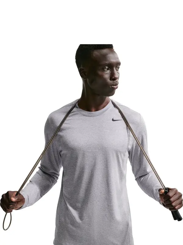 Nike Dri-fit Legend Long-sleeve Fitness Top - Grey