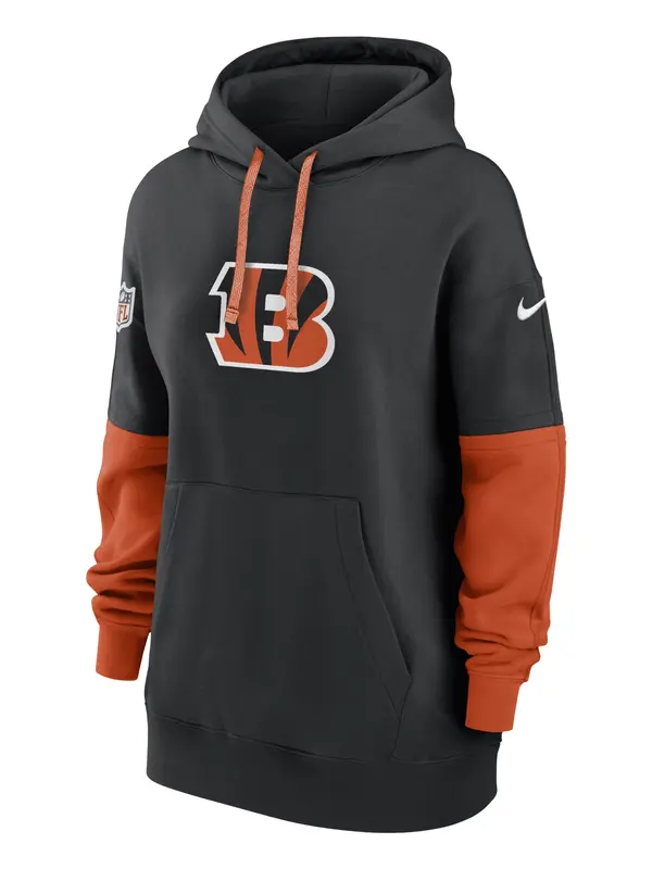 Nike Cincinnati Bengals Sideline Essential Nfl Pullover Hoodie - Black
