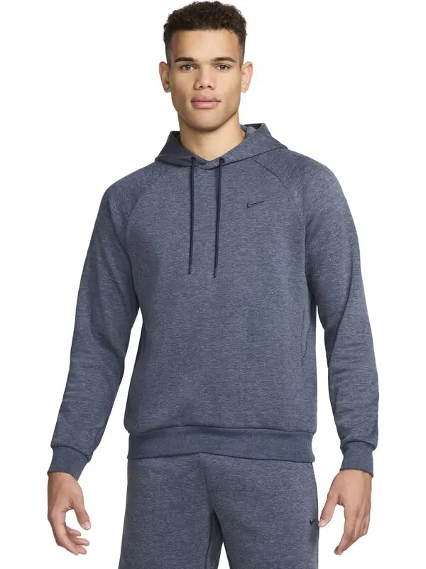 Nike Primary Fleece Dri-fit Uv Pullover Performance Hoodie - Blue