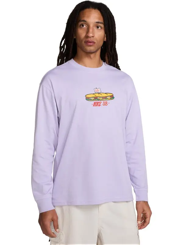 Nike Sb Long-sleeved Max90 Skate T-shirt - Purple