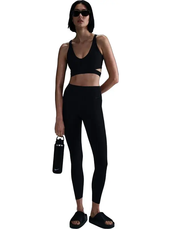 Nike Zenvy Rib High-waisted 7/8 Leggings - Black