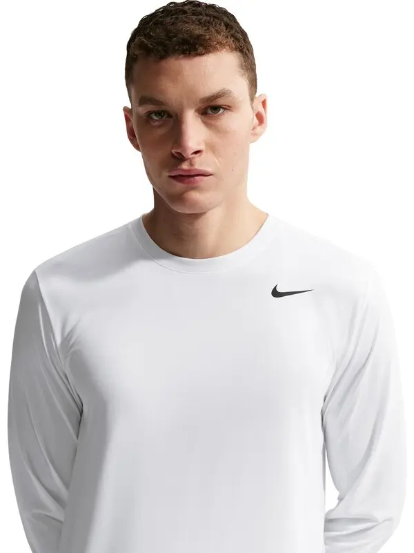 Nike Dri-fit Legend Long-sleeve Fitness Top - White