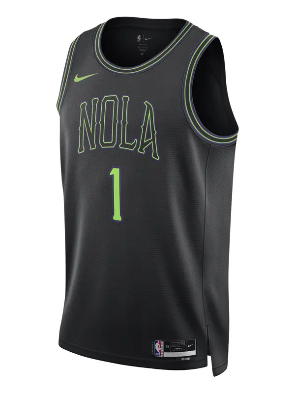 Nike Zion Williamson New Orleans Pelican City Edition 2023/24 Dri-fit Nba Swingman Jersey - Black