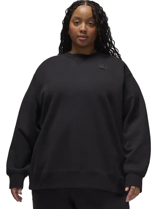 JORDAN Flight Fleece Crew-neck Sweatshirt - Black