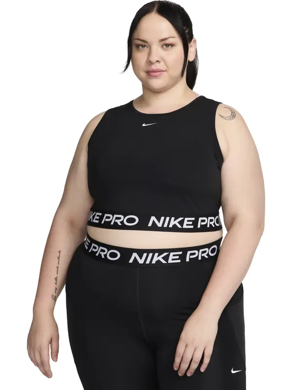 Nike Pro Dri-fit Cropped Tank Top - Black