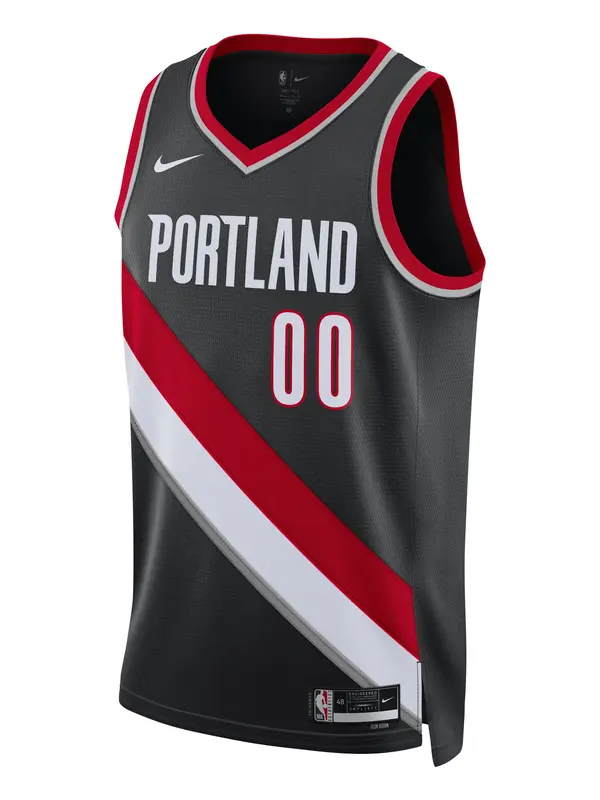 Nike Portland Trail Blazers Icon Edition Dri-fit Nba Swingman Jersey - Black
