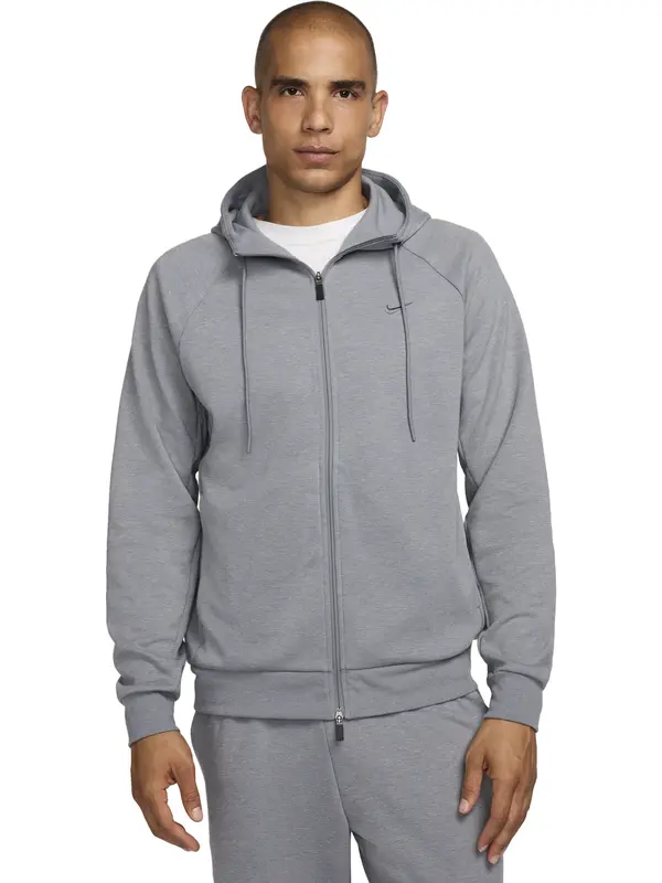 Nike Primary Fleece Dri-fit Uv Full-zip Performance Hoodie - Grey