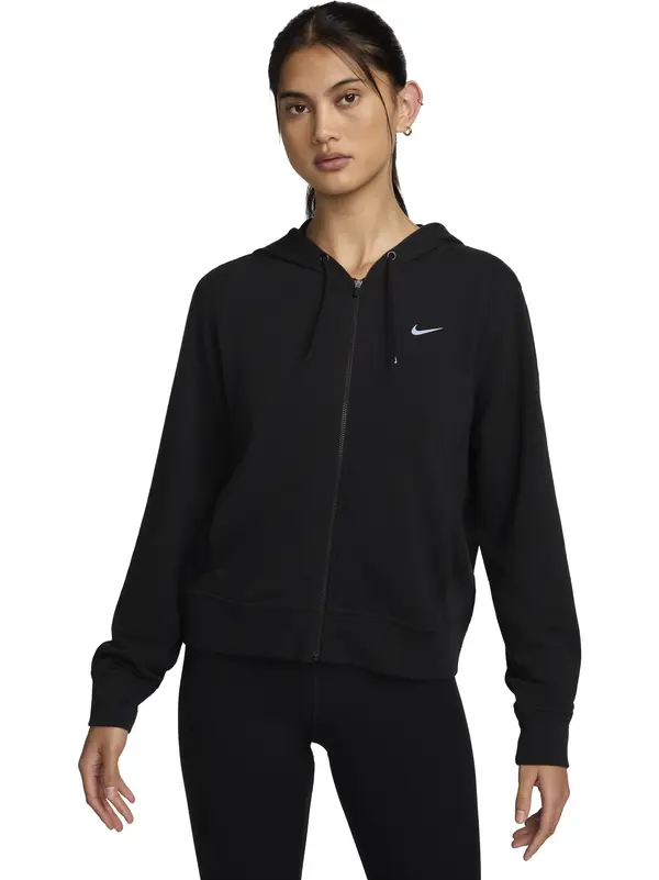 Nike Dri-fit One Full-zip French Terry Hoodie - Black