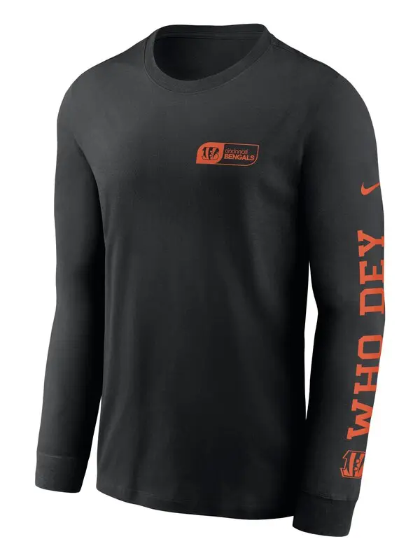 Nike Cincinnati Bengals All Out Nfl Long-sleeve T-shirt - Black