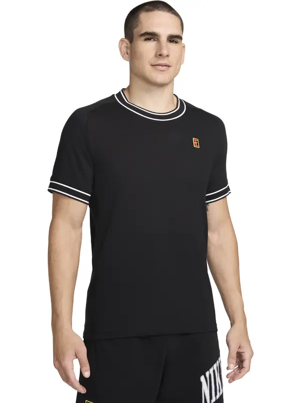 Nike Court Heritage Short-sleeve Tennis Top - Black