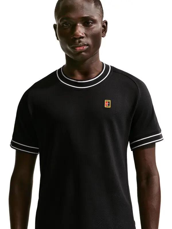 Nike Court Heritage Short-sleeve Tennis Top - Black