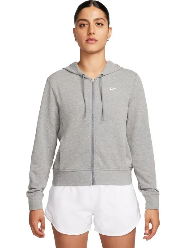 Nike Dri-fit One Full-zip French Terry Hoodie - Grey