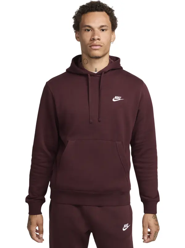 Nike Sportswear Club Fleece Pullover Hoodie - Red