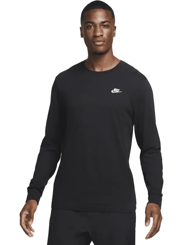Nike Sportswear Club Long-sleeve T-shirt - Black