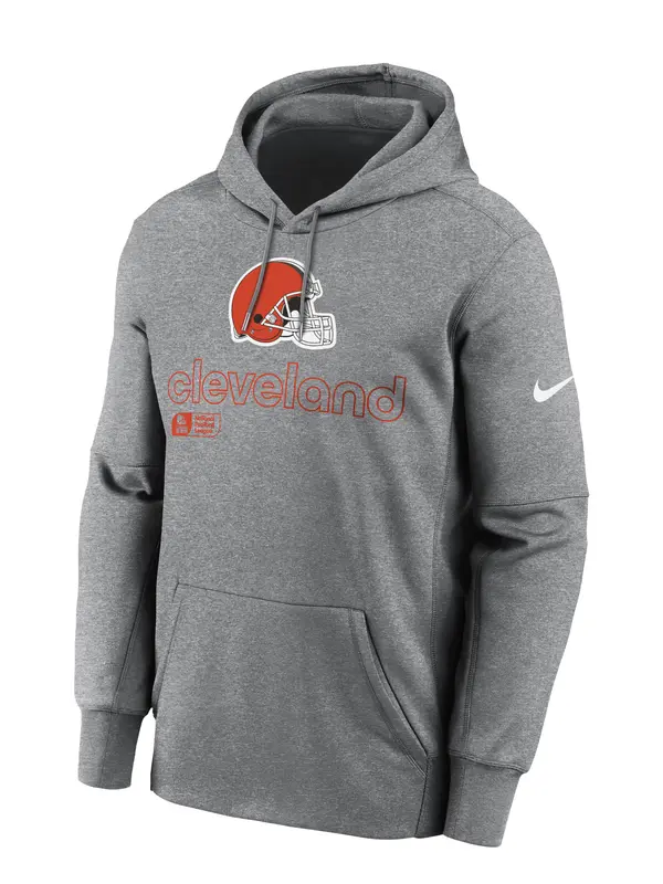 Nike Cleveland Browns Therma Nfl Pullover Hoodie - Grey
