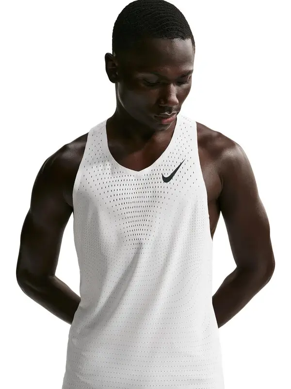 Nike Aeroswift Dri-fit Adv Running Singlet - White