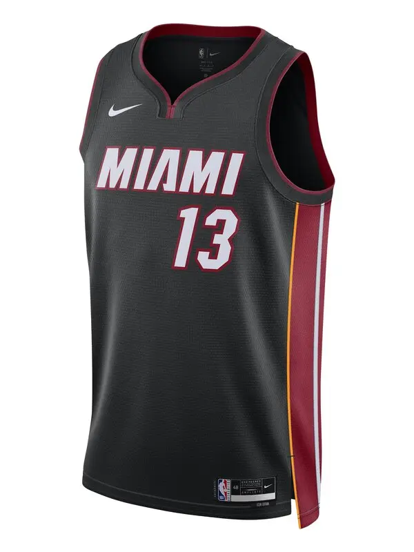 Nike Miami Heat Icon Edition Dri-fit Nba Swingman Jersey - Black