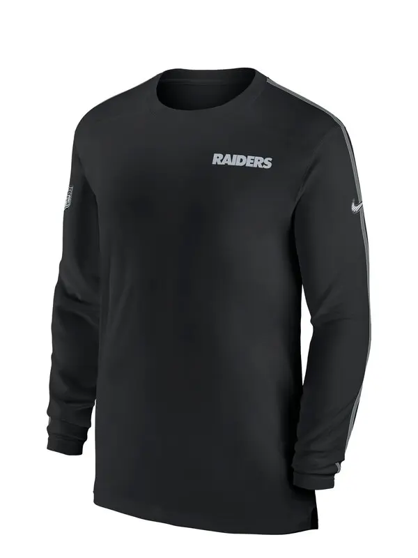 Nike Las Vegas Raiders Sideline Coach Dri-fit Nfl Long-sleeve Top - Black