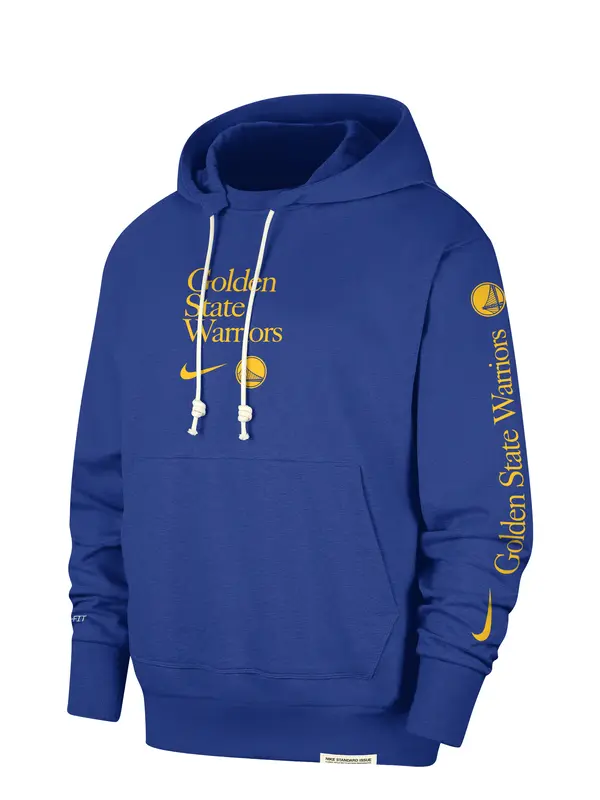 Nike Golden State Warriors Standard Issue Courtside Dri-fit Nba Hoodie - Blue